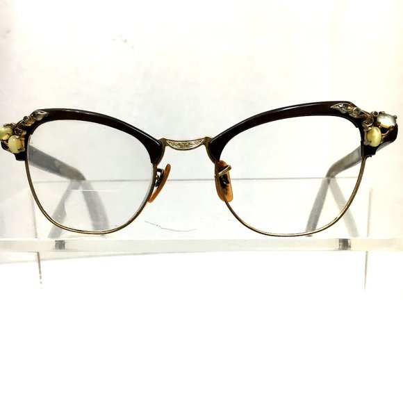 B & L | Accessories | 6s Brwn 2k Gold Horn Rimmed Eyeglasses Vintage ...